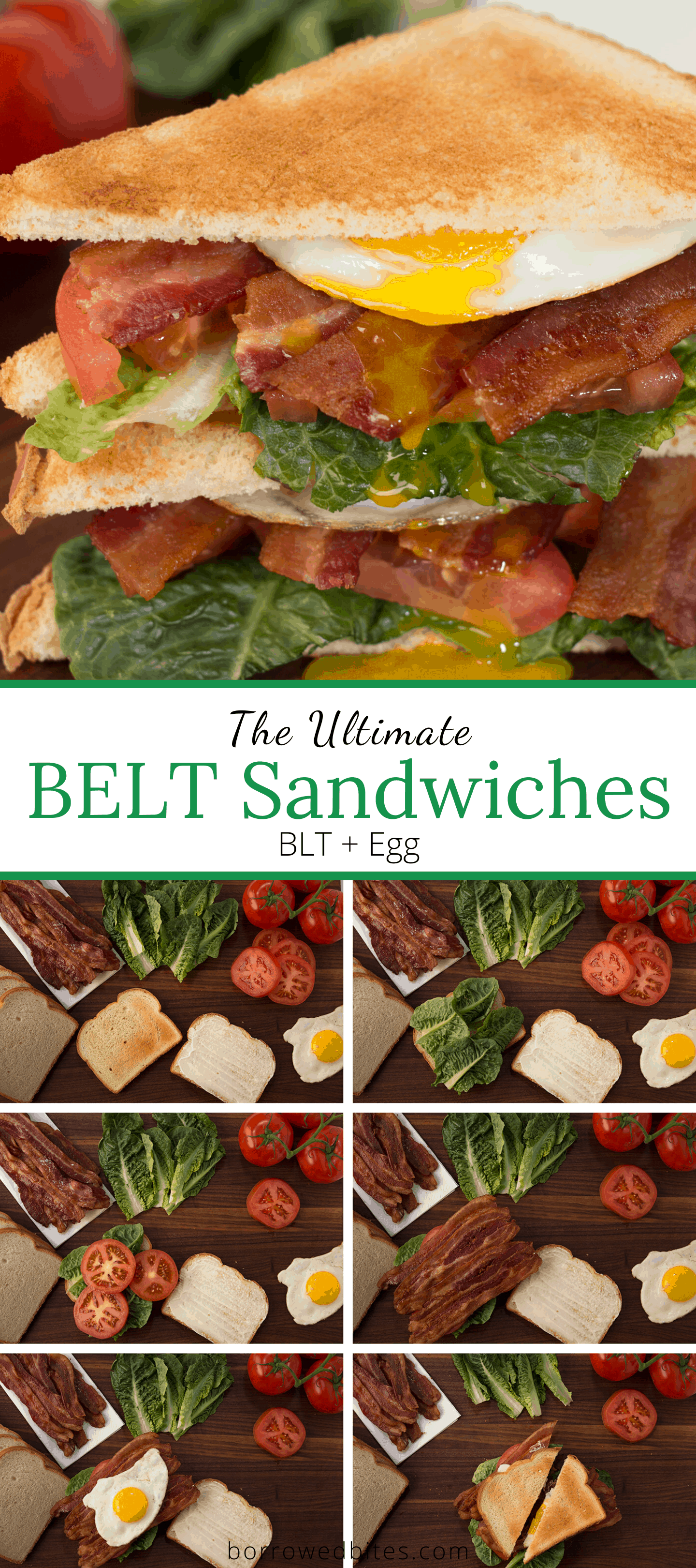 BELT Sandwiches (BLT + Egg) - Borrowed Bites