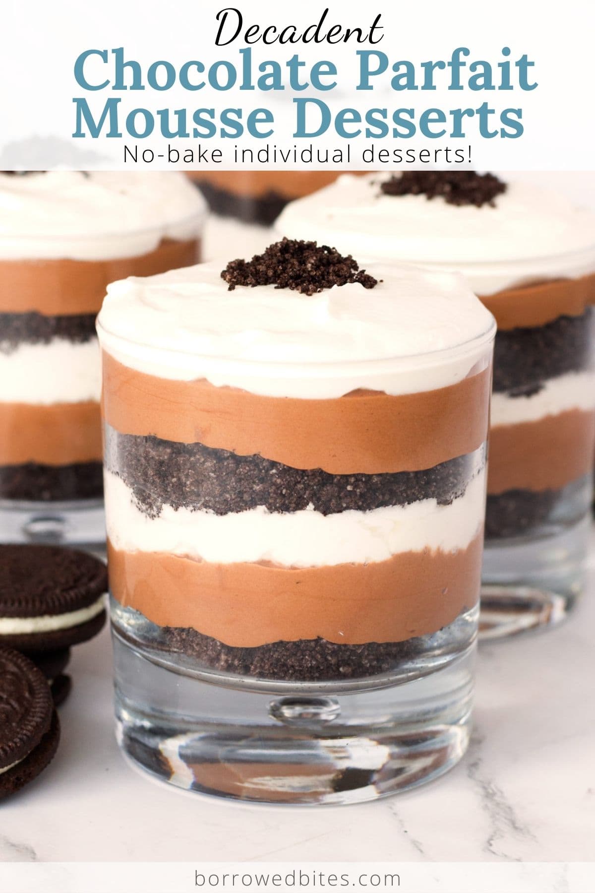 Layered Chocolate Mousse Parfait (Decadent!) - Borrowed Bites