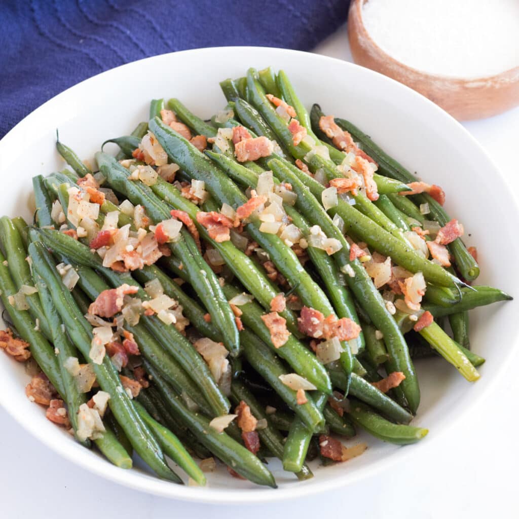 Green Beans with Bacon (10 Mins Prep)