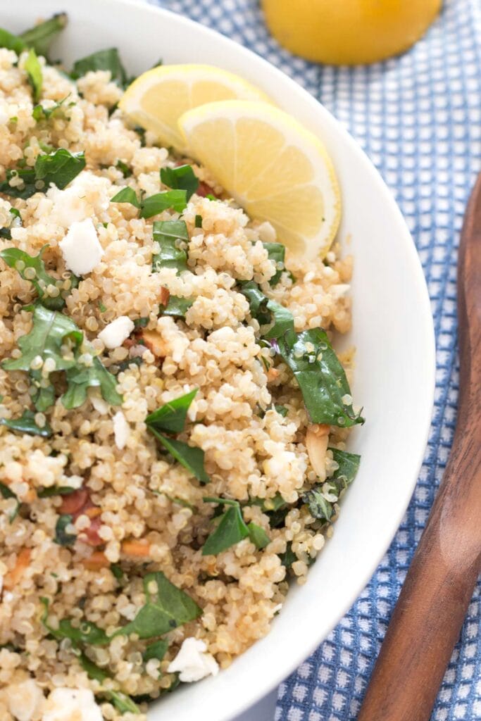 AMAZING Lemon Quinoa Salad with Feta - Borrowed Bites