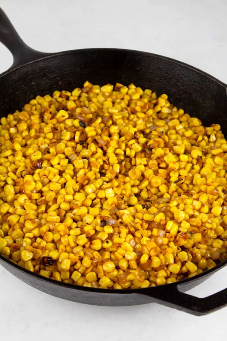 Easy Skillet Roasted Corn (Simple Recipe!) - Borrowed Bites