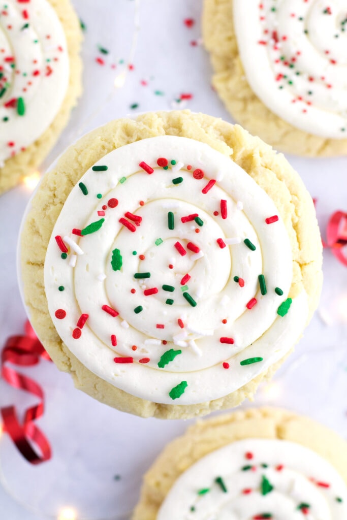 Christmas Crumbl Sugar Cookies (SOFT!) - Borrowed Bites