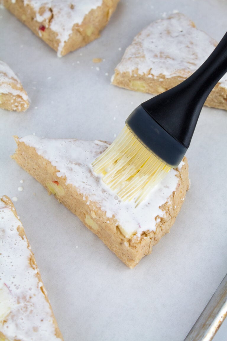 Moist Apple Scones with Maple Glaze - Borrowed Bites