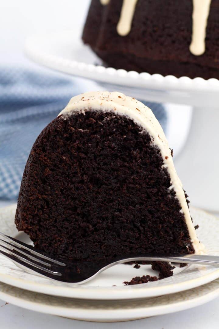 Moist Chocolate Kahlua Cake (easy from scratch!) - Borrowed Bites