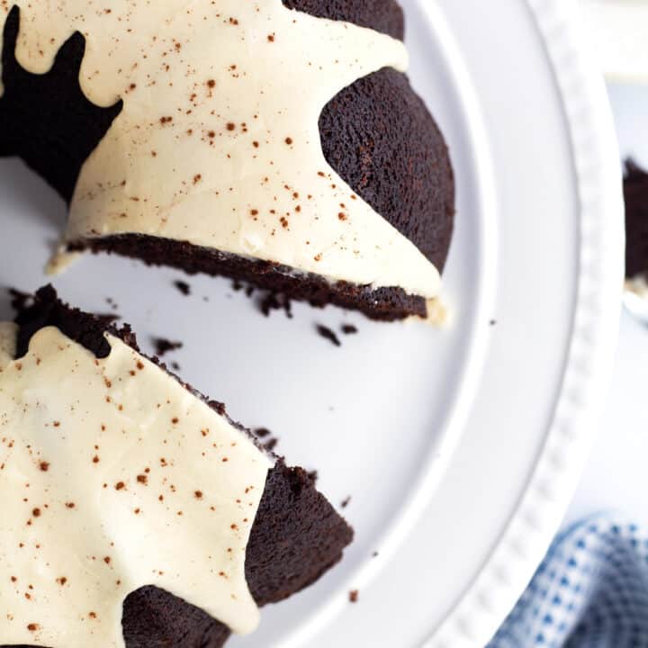 Moist Chocolate Kahlua Cake (easy from scratch!) - Borrowed Bites
