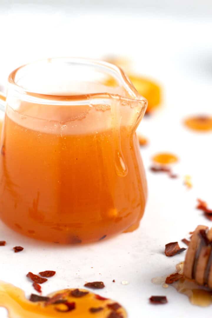 Easy Hot Honey Syrup Recipe (for pancakes & waffles) - Borrowed Bites