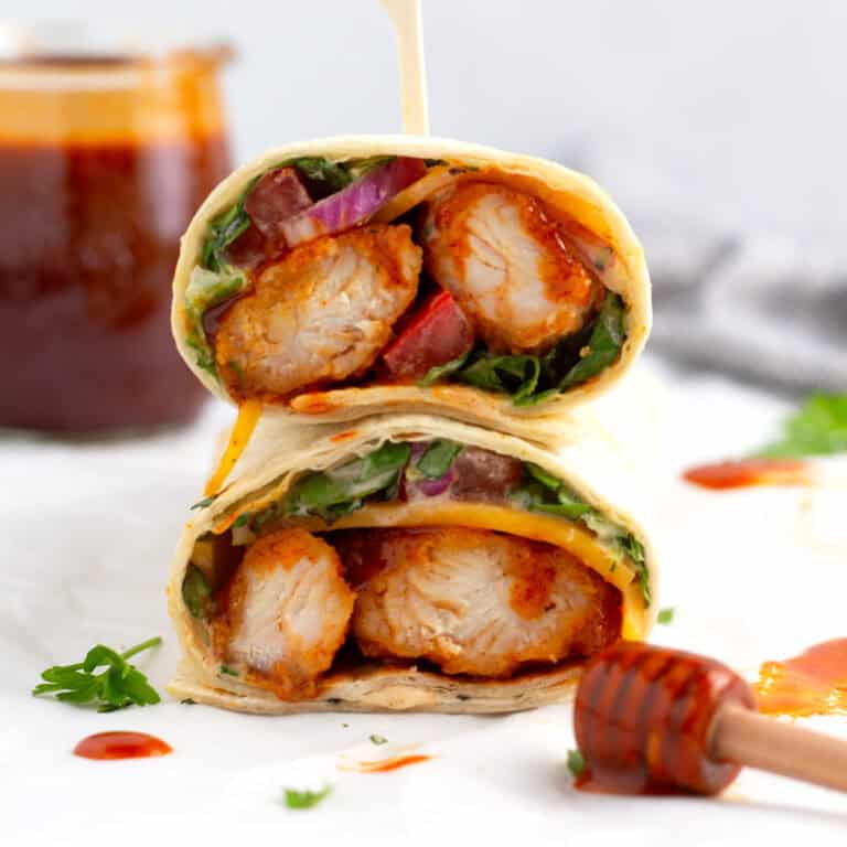 Hot Honey Chicken Wrap Recipe - Borrowed Bites