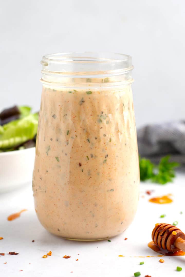Easy Hot Honey Ranch Recipe (Irresistible Dressing!) - Borrowed Bites