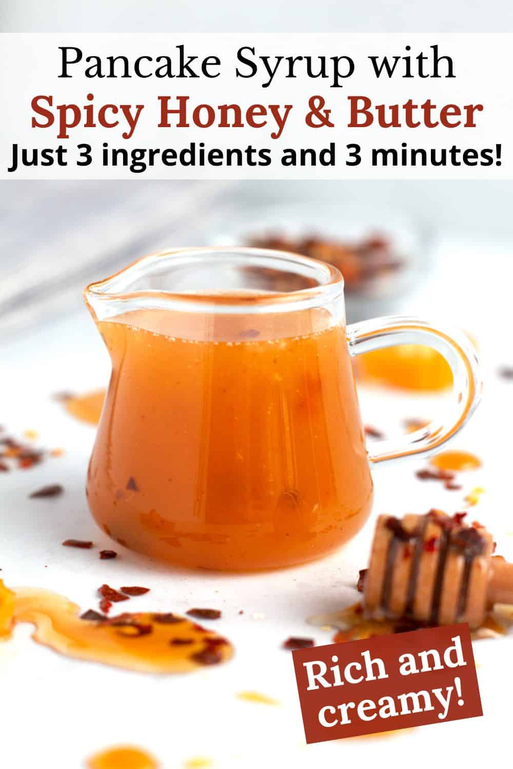 Easy Hot Honey Syrup Recipe (for pancakes & waffles) - Borrowed Bites