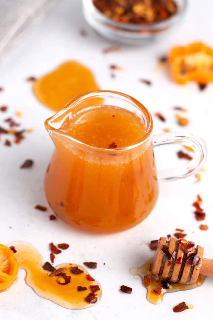 Easy Hot Honey Syrup Recipe (for pancakes & waffles) - Borrowed Bites