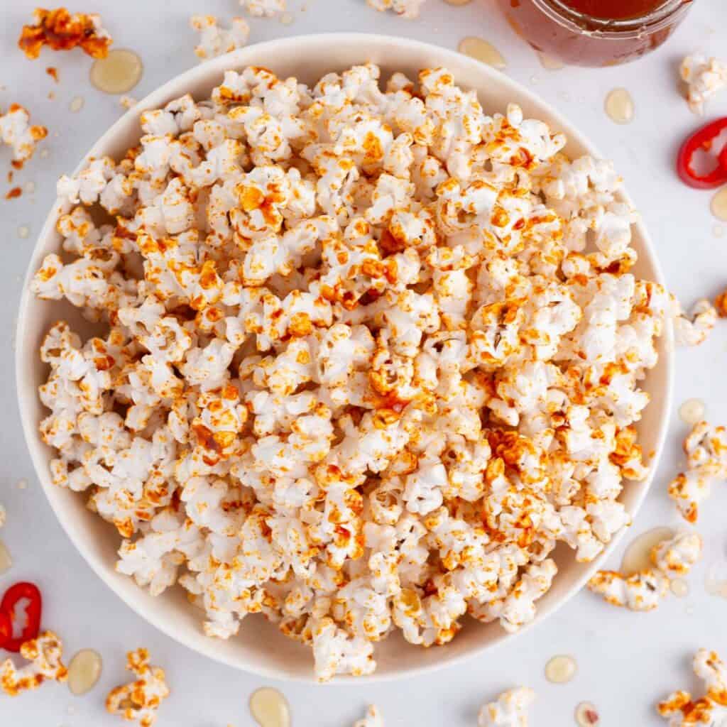 Hot Honey Popcorn Recipe - Borrowed Bites