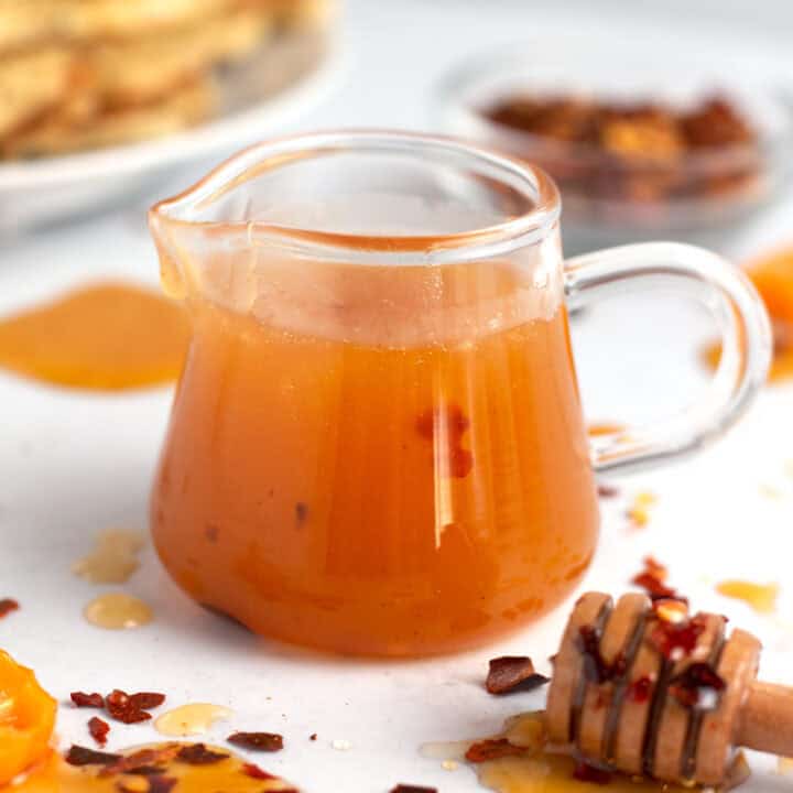 Easy Hot Honey Syrup Recipe (for pancakes & waffles) - Borrowed Bites
