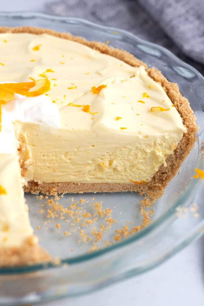 No Bake Orange Creamsicle Pie Recipe (Homemade!) - Borrowed Bites