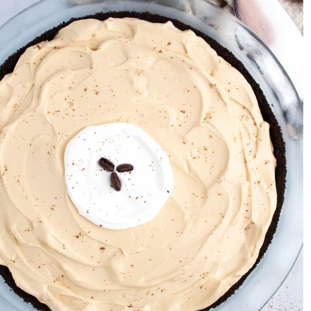 Creamy Coffee Pie Recipe (No Bake, 6 Ingredients) - Borrowed Bites