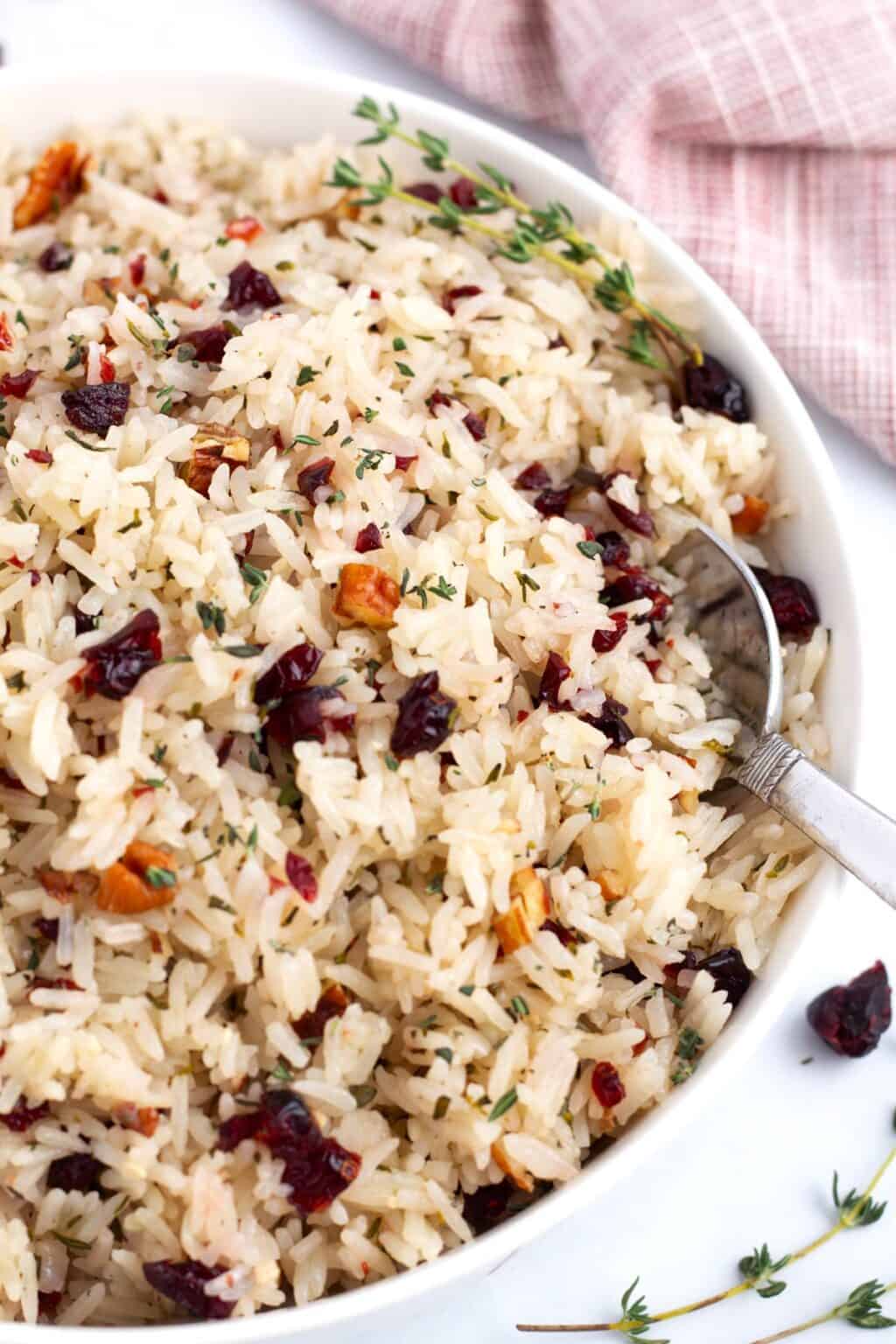 Easy Cranberry Rice Recipe (Tasty Pilaf Recipe!) - Borrowed Bites