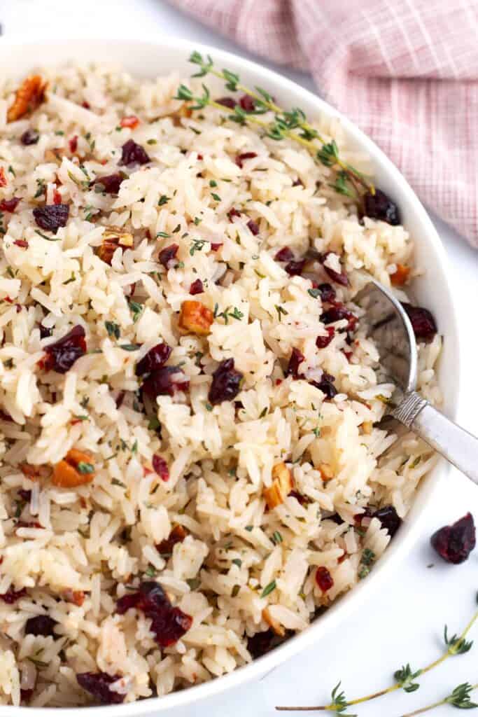 Easy Cranberry Rice Recipe (Tasty Pilaf Recipe!) - Borrowed Bites