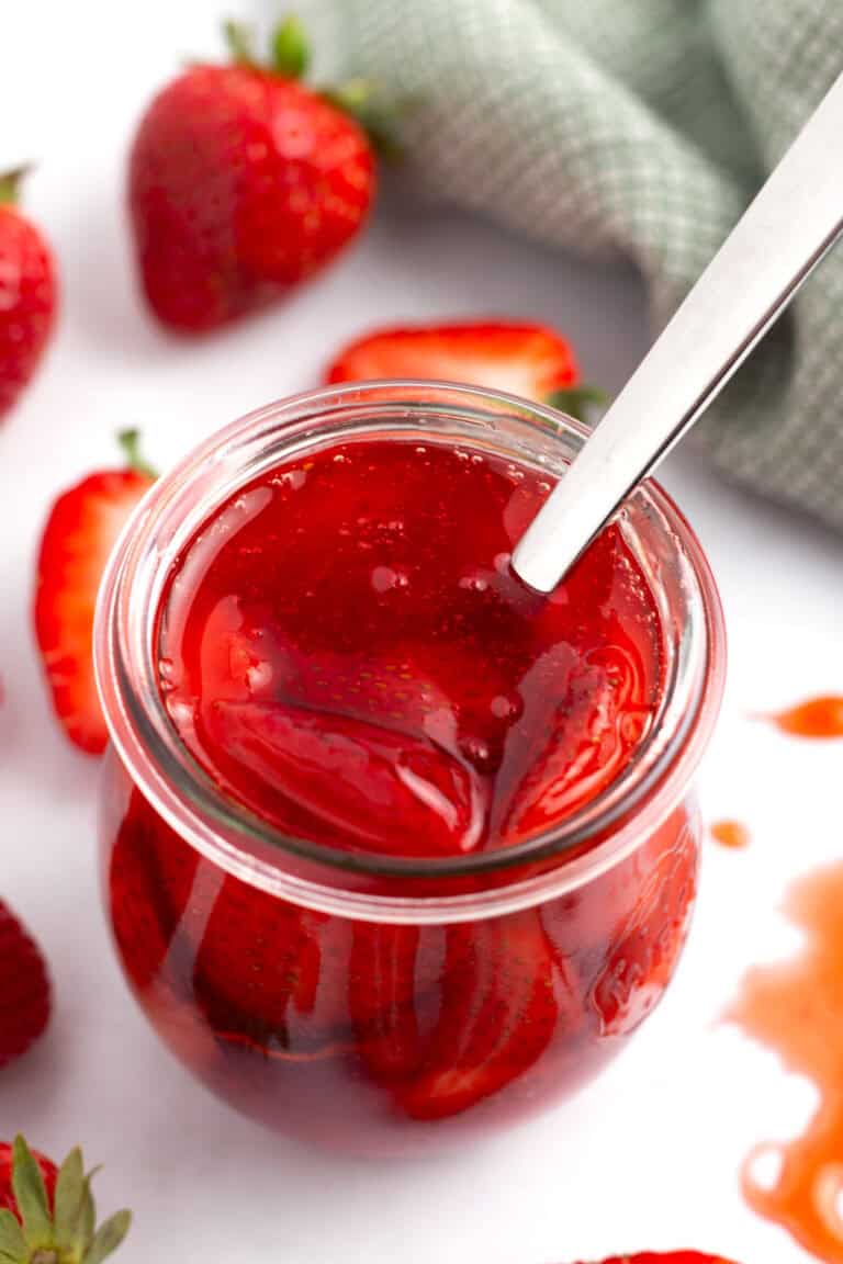 Strawberry Topping For Cheesecake Recipe (4 Ingredient!) - Borrowed Bites