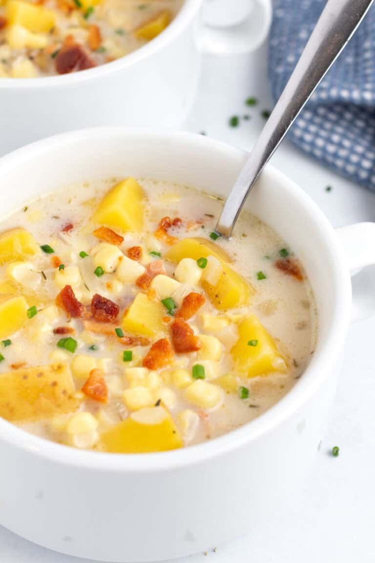 Potato and Corn Chowder Recipe (One Pot!) - Borrowed Bites