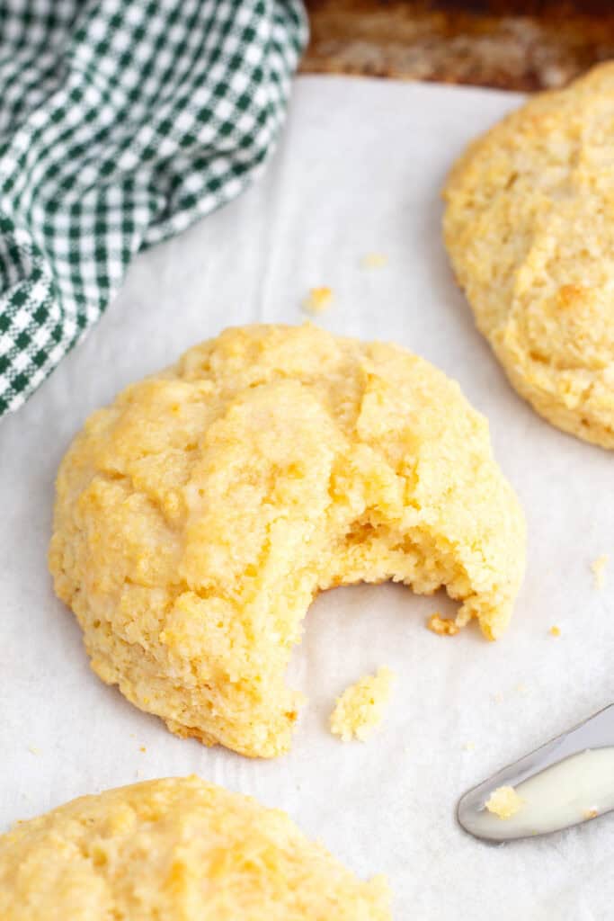 Simple Cornmeal Drop Biscuits Recipe - Borrowed Bites
