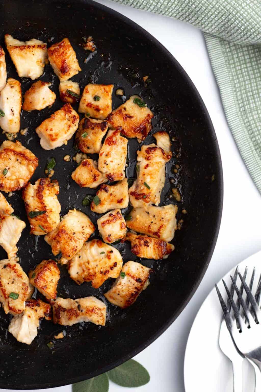 Easy Brown Butter Chicken Bites Recipe - Borrowed Bites