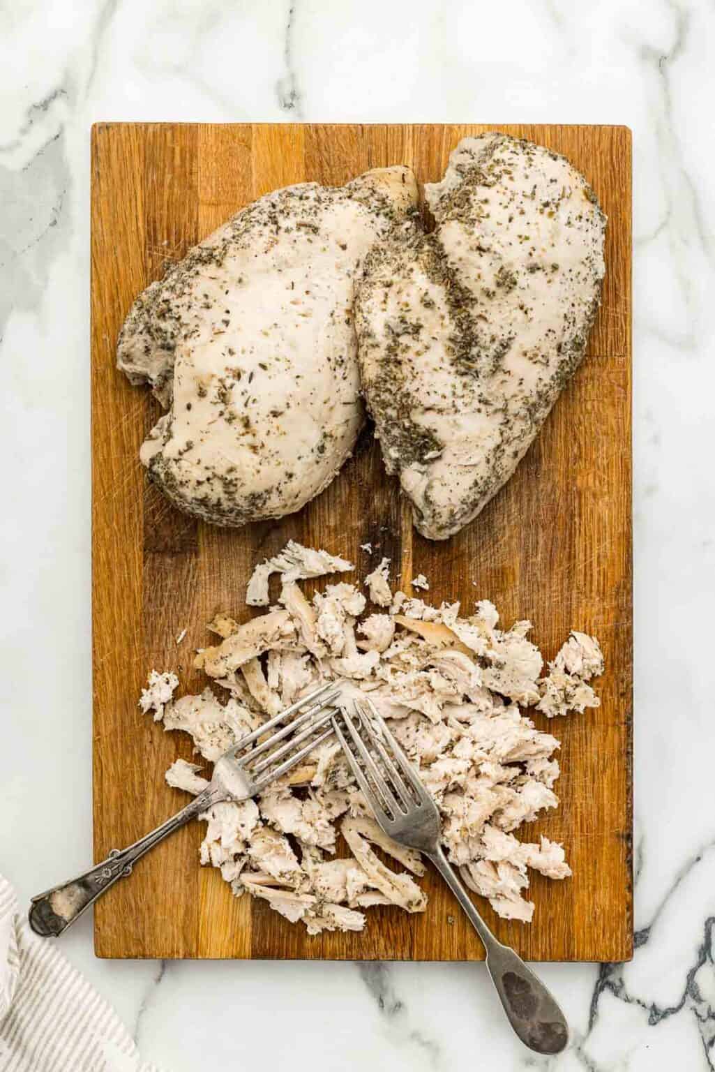 Easiest Shredded Chicken Parmesan Sandwiches (Slow Cooker!) - Borrowed ...