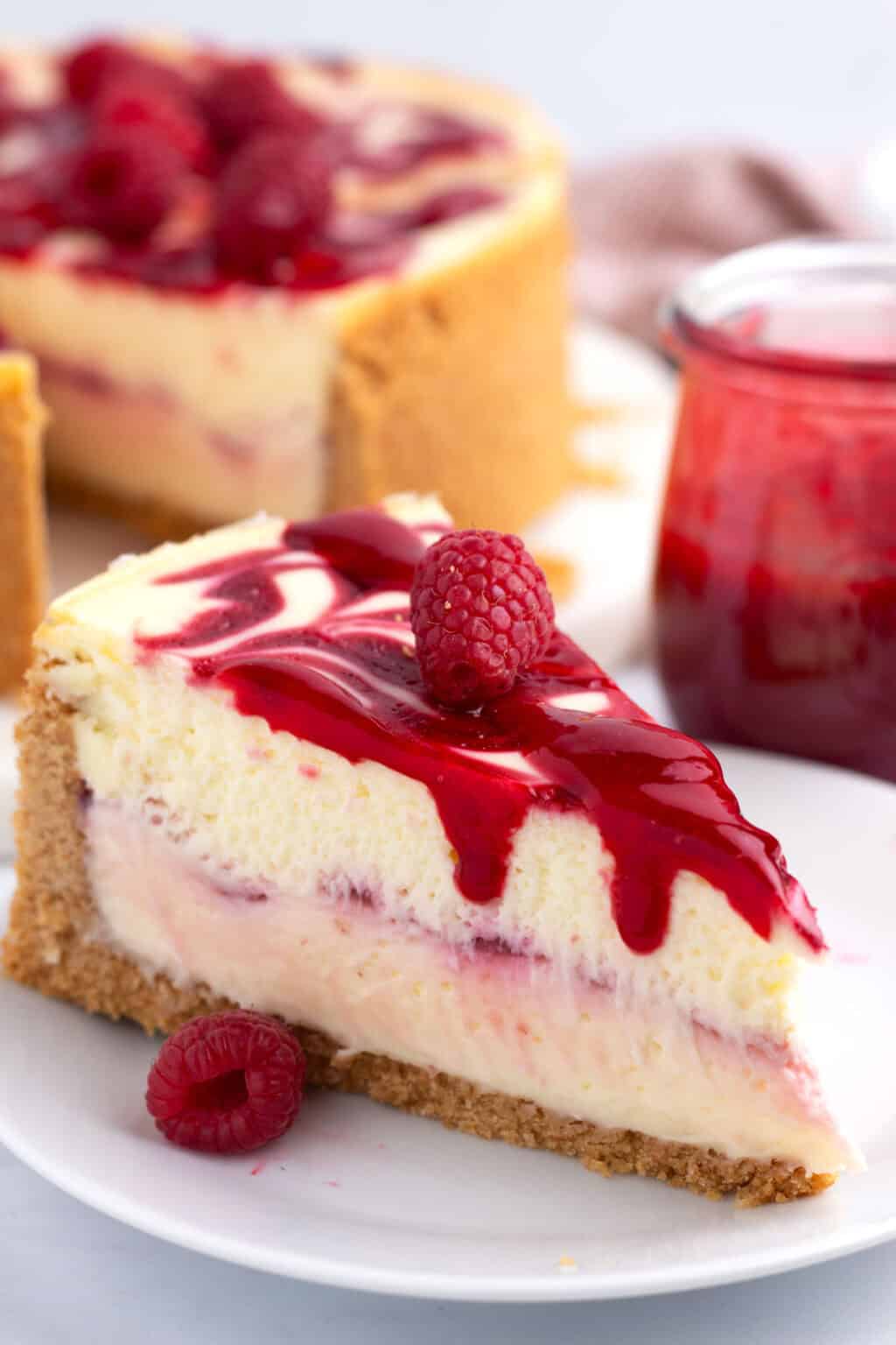 Easy Raspberry Sauce For Cheesecake - Borrowed Bites