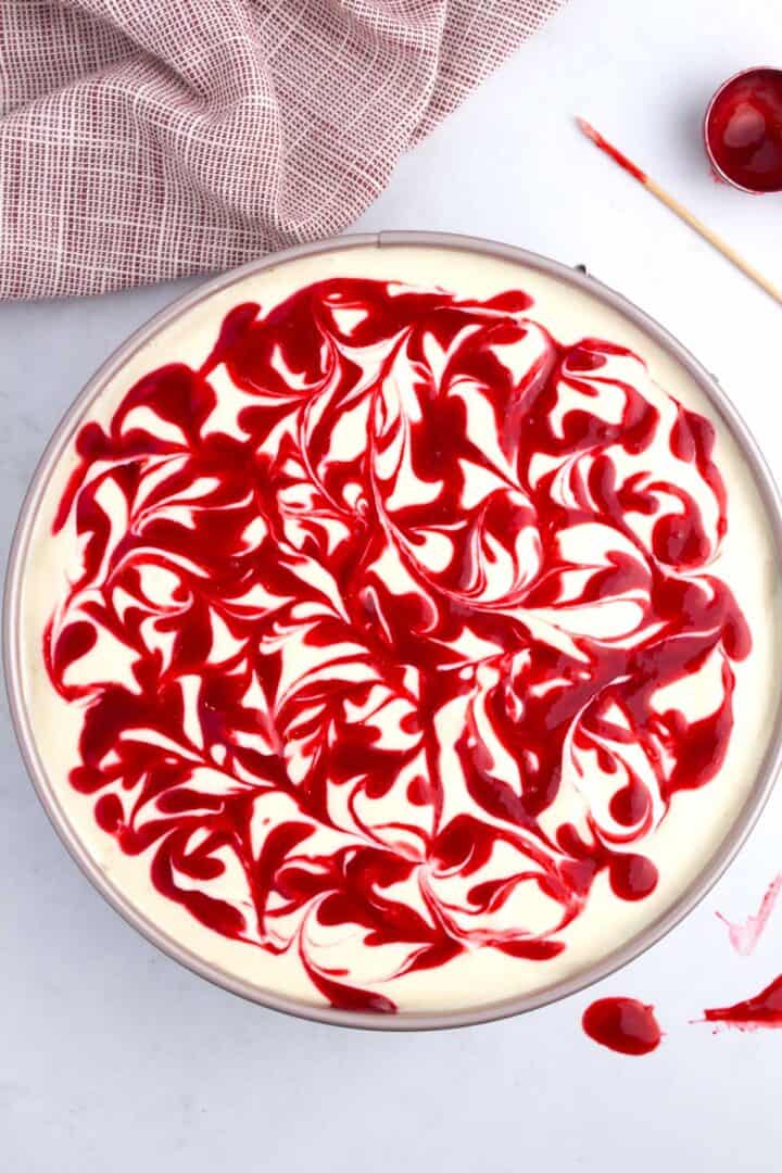 How To Swirl A Cheesecake - Borrowed Bites