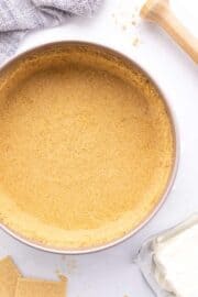 Graham Cracker Crust for Cheesecake (Favorite Method!) - Borrowed Bites