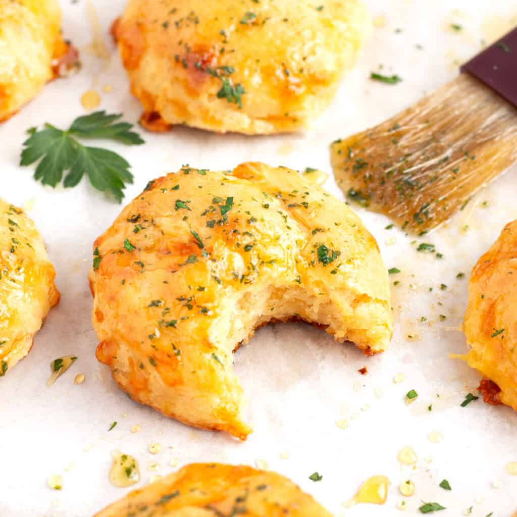 Cheddar Biscuits w/ Hot Honey (Easiest Buttermilk Method!) - Borrowed Bites