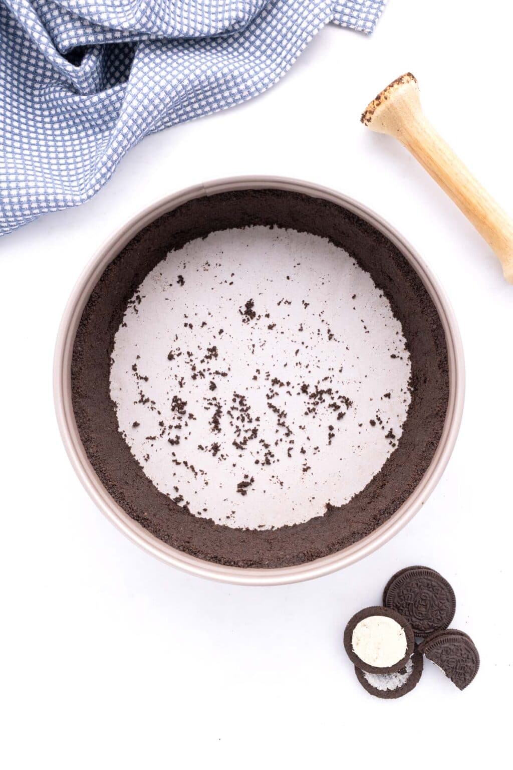 Oreo Crust for Cheesecake (Favorite Method!) - Borrowed Bites