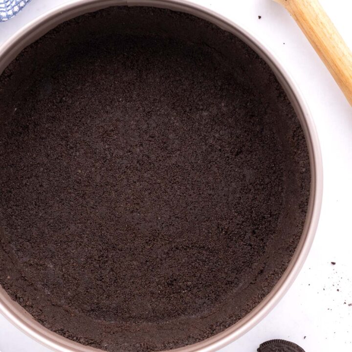 Oreo Crust for Cheesecake (Favorite Method!) - Borrowed Bites