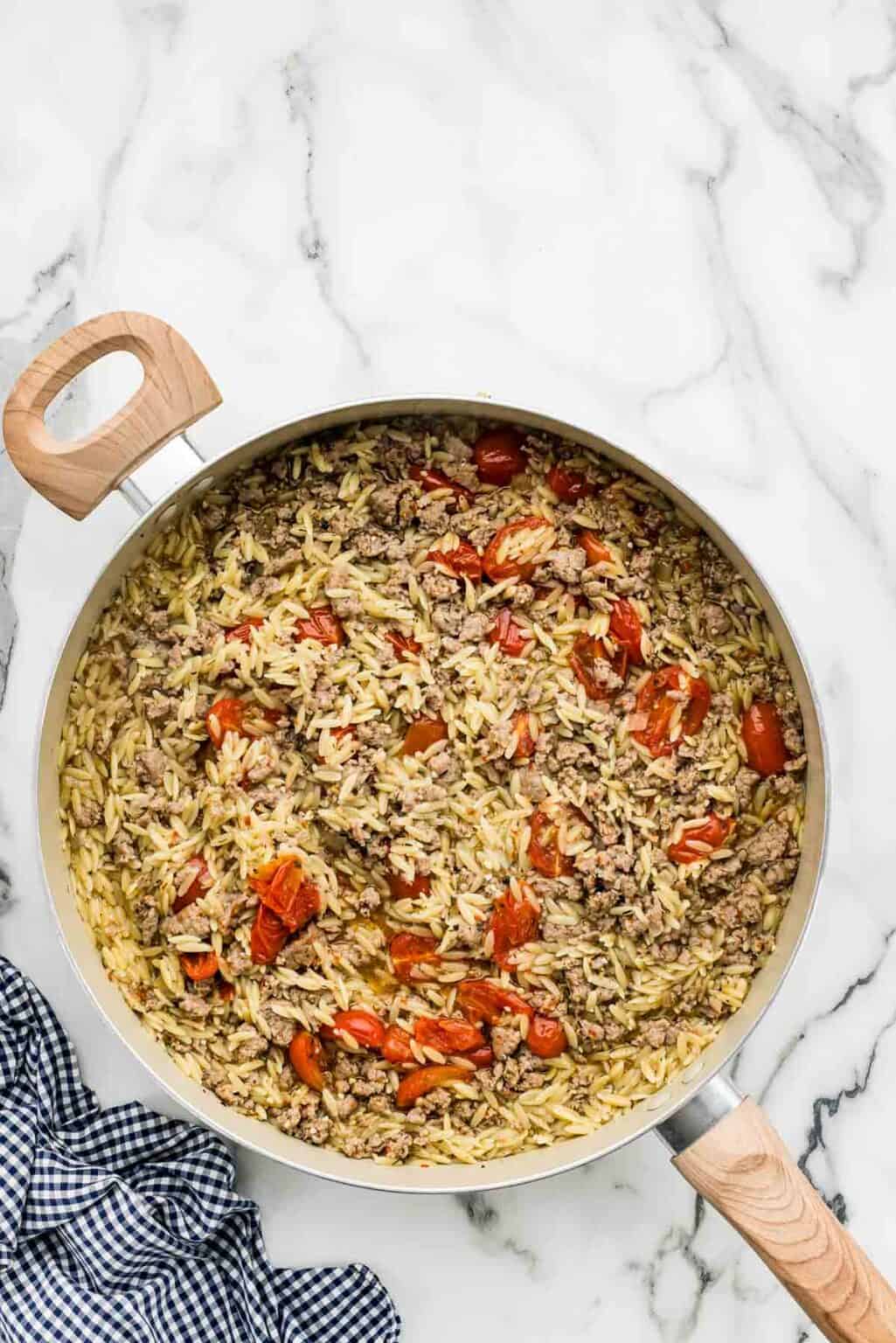 One Pot Hot Honey Orzo Recipe (25 Minute Dinner) - Borrowed Bites