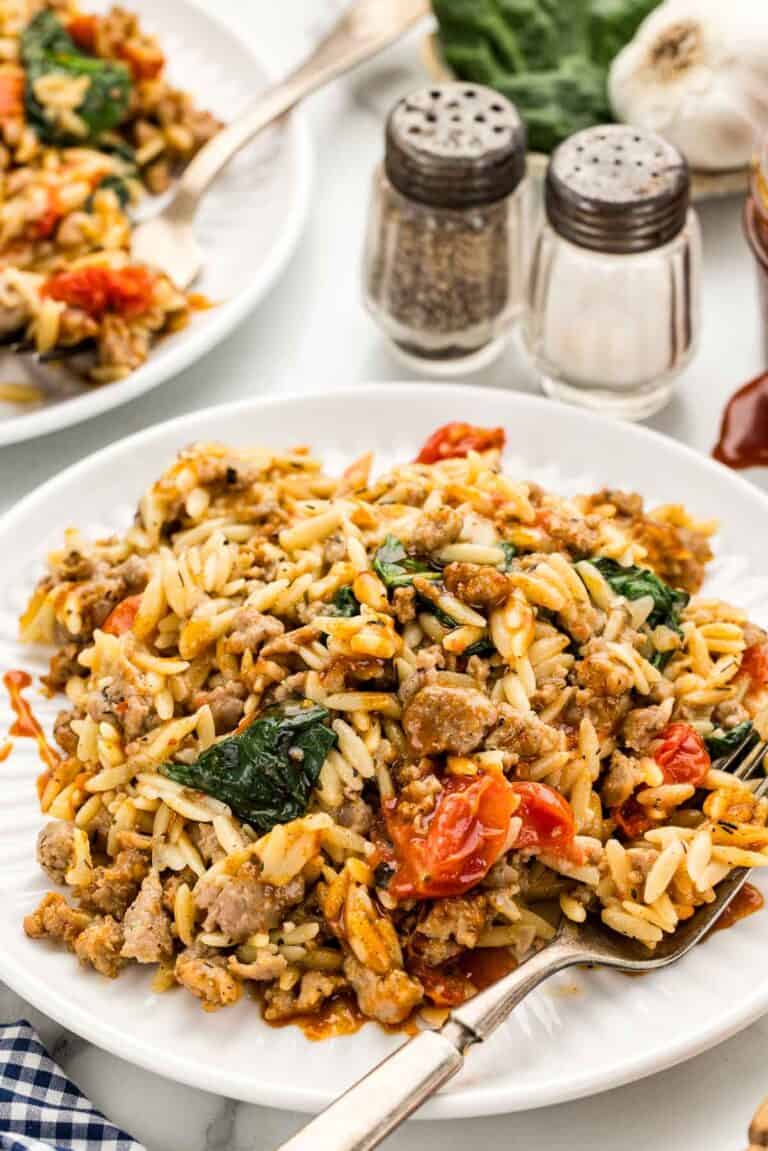 One Pot Hot Honey Orzo Recipe (25 Minute Dinner) - Borrowed Bites