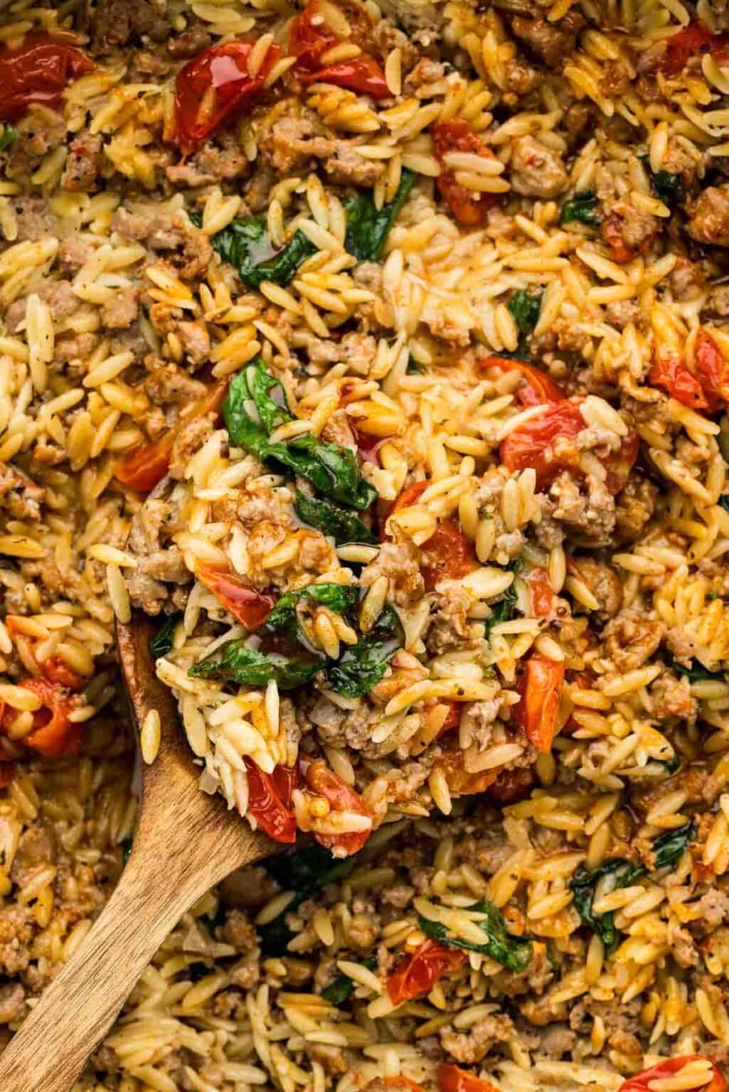 One Pot Hot Honey Orzo Recipe (25 Minute Dinner) - Borrowed Bites
