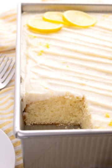 Moist Lemon Cake Recipe (9x13 pan) - Borrowed Bites