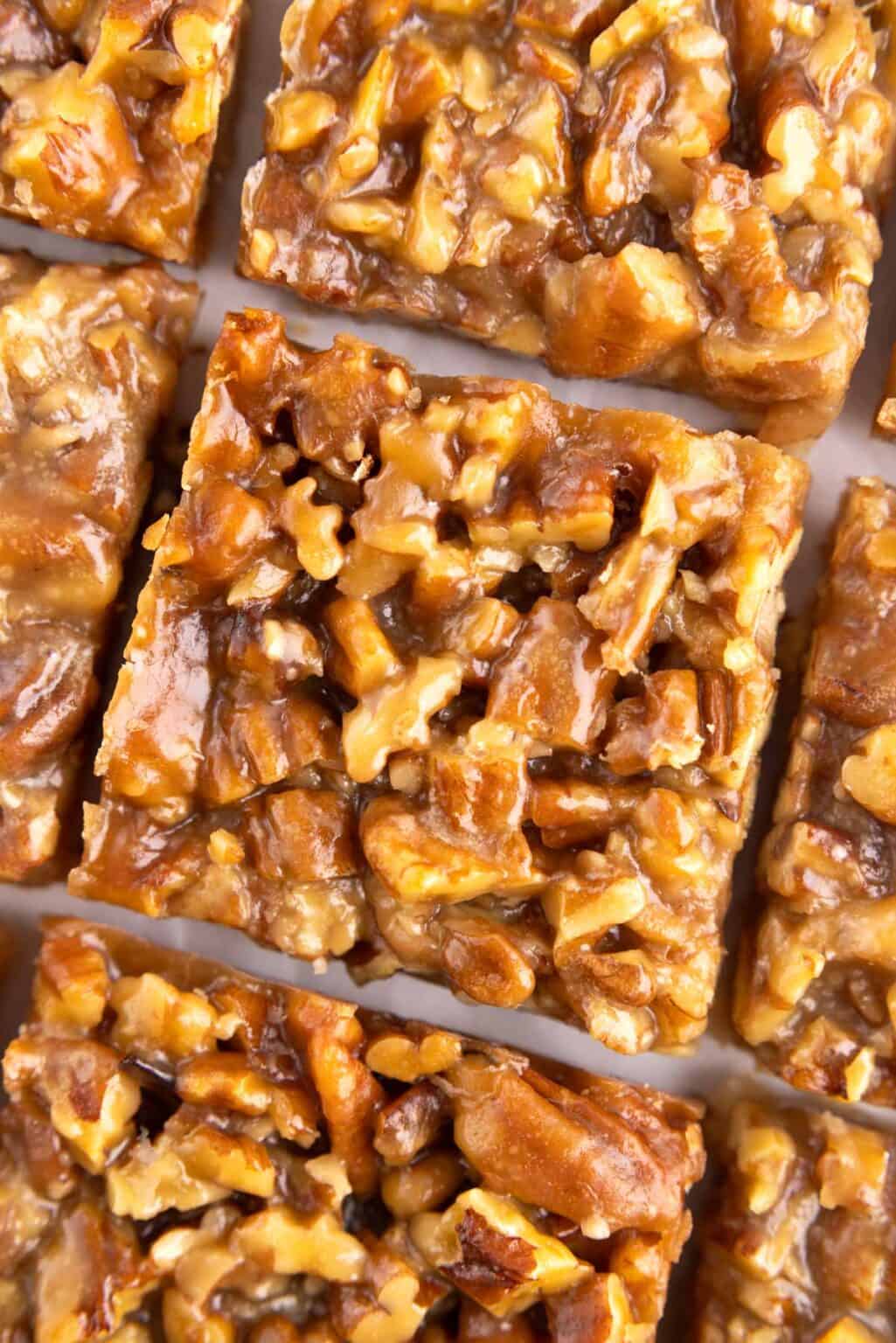 Gooey Pecan Squares w/Shortbread (Seriously Delicious!) - Borrowed Bites