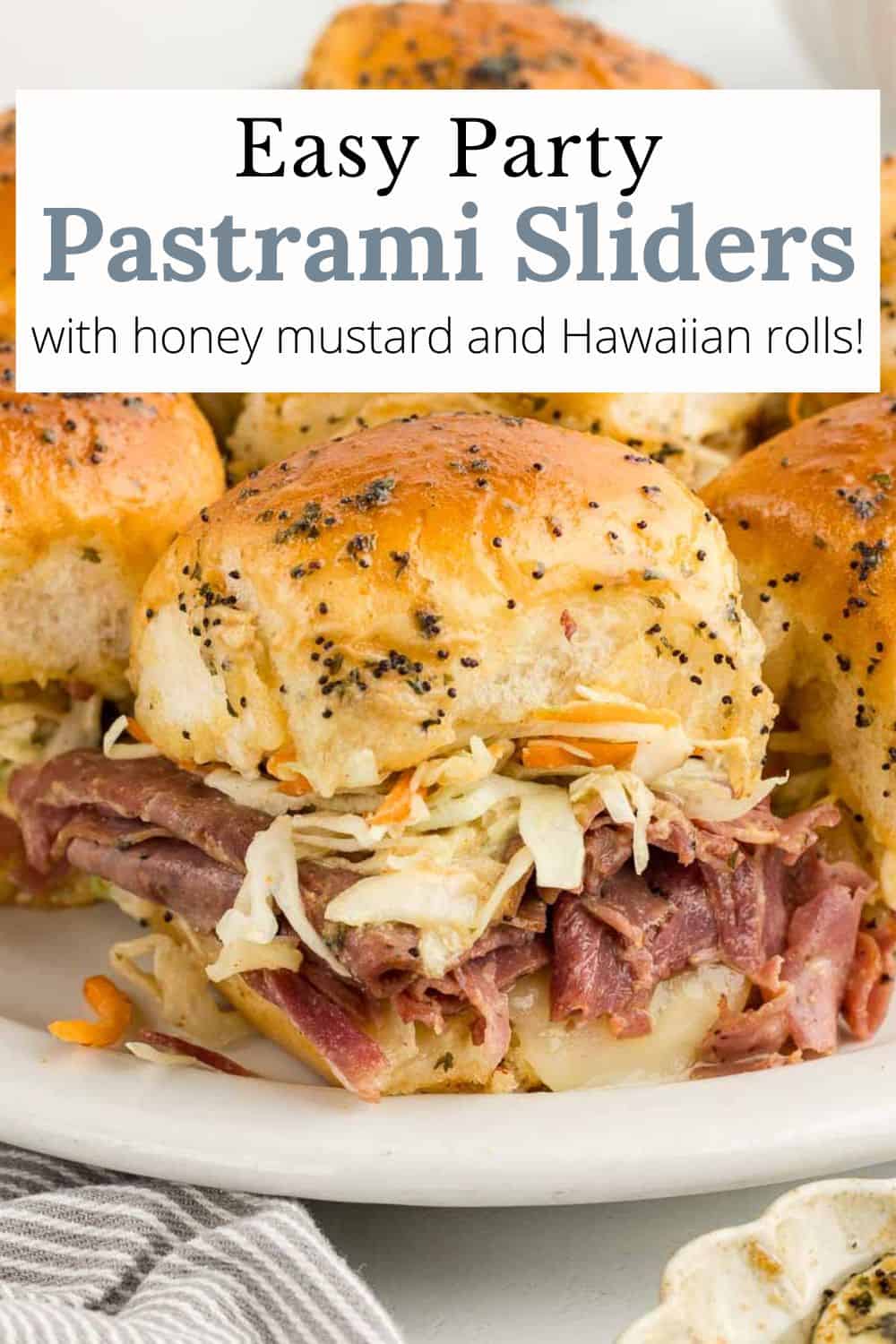 Easy Pastrami Sliders (with Hot Honey Mustard)
