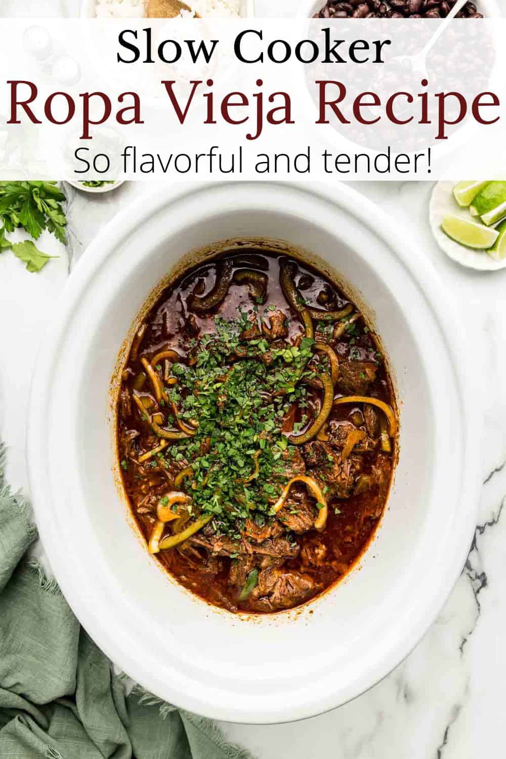 Slow Cooker Ropa Vieja (Super Tender!)