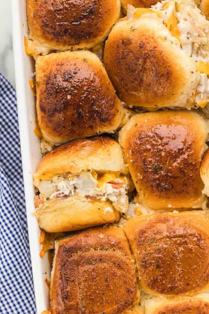 Chicken Bacon Ranch Sliders (Great for game day!)